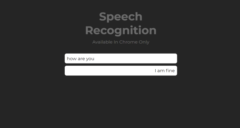 Create Speech Recognition Api Project Using Javascript