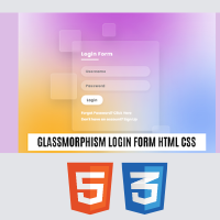Glassmorphism Login Form Using HTML & CSS (Source Code)