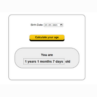 Simple Age Calculator In HTML And JavaScript