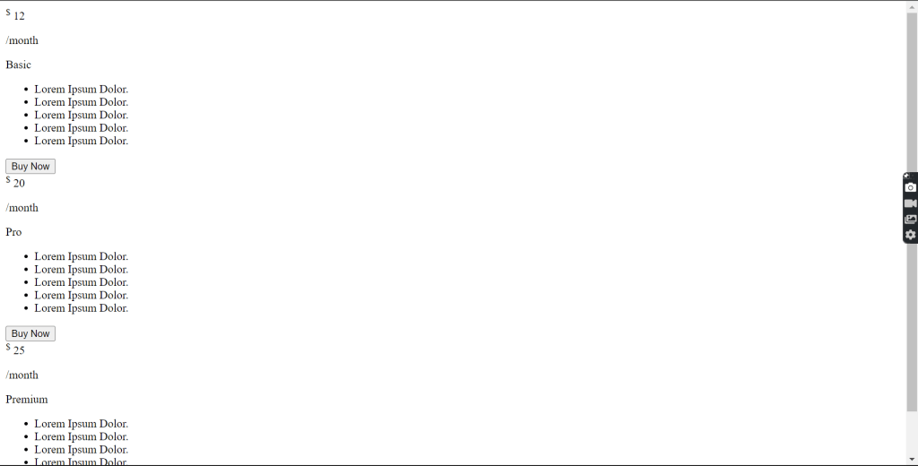 Responsive Pricing Card Design Using HTML and CSS