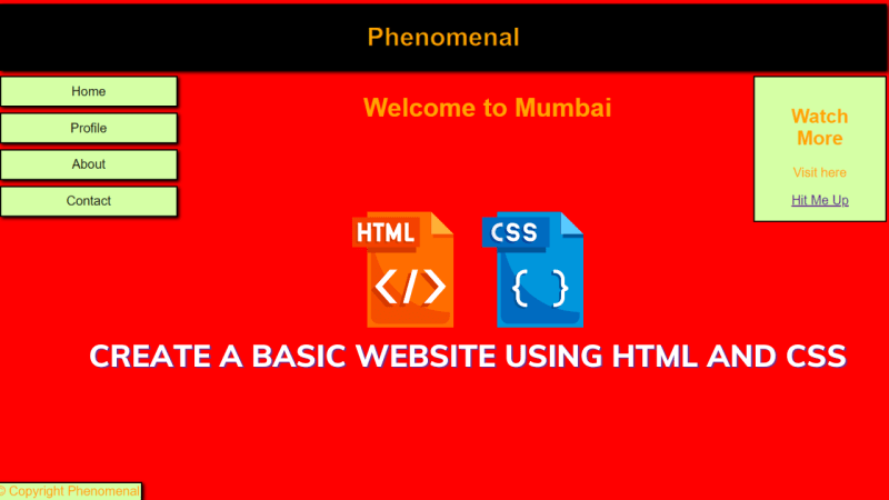 Create A Basic Website Using Html And Css Very Basic Code