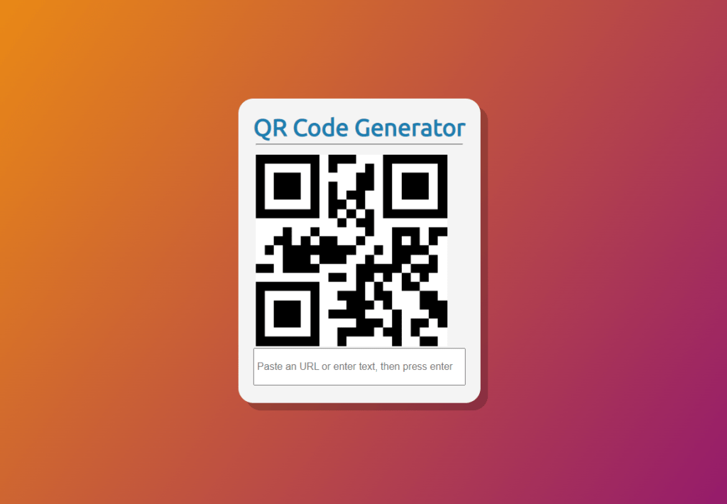 How to make a responsive QR Code Generator using HTML ,CSS & JavaScript?