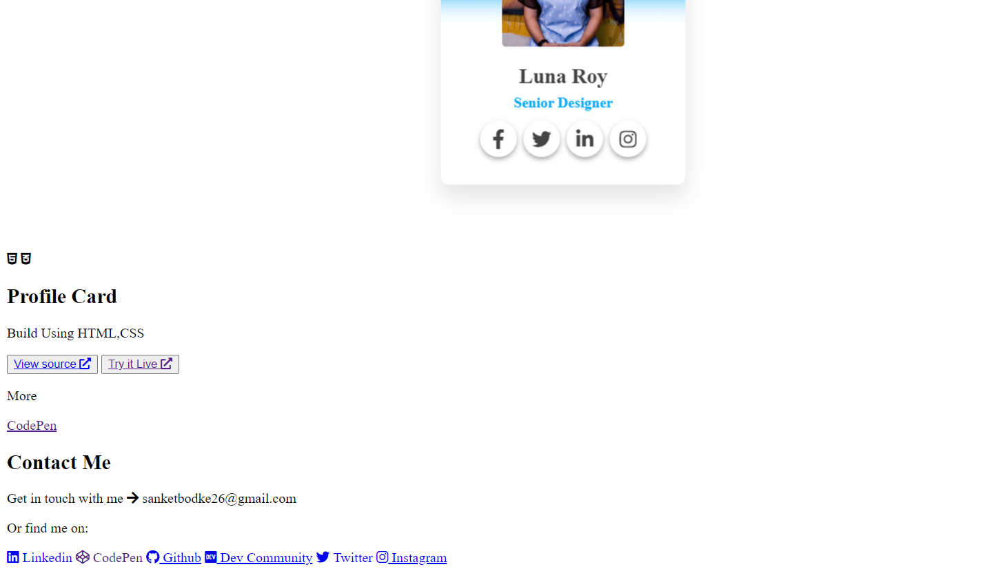 Portfolio Website Using Html And Css Portfolio Website Sourcecode