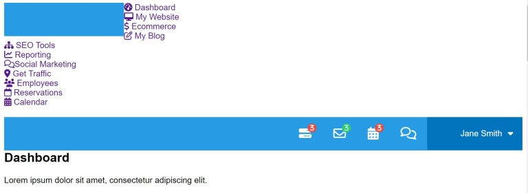 Simple Dashboard Using HTML and CSS (Source Code)