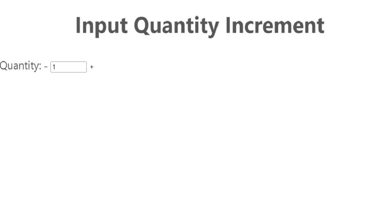 Create Increment And Decrement Counter In Javascript
