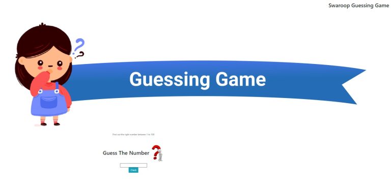 Number Guessing Game Using Javascript
