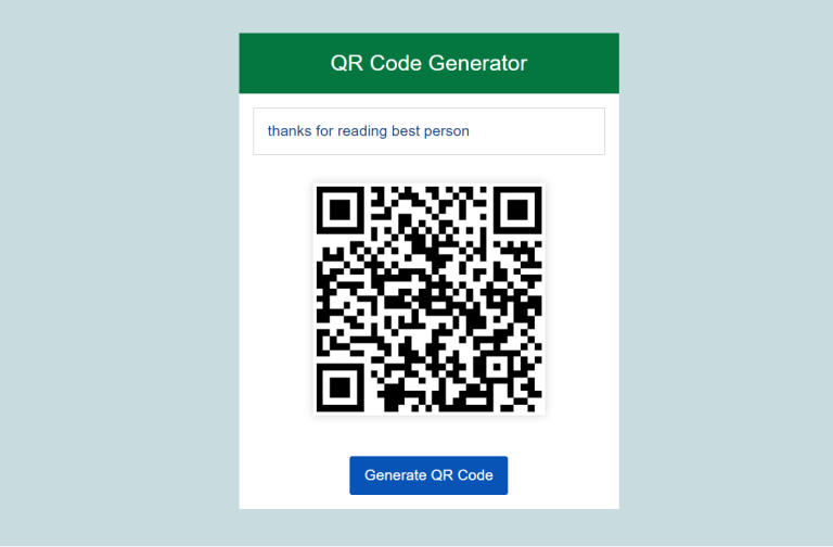 QR Code Generator Using Html and JavaScript (Source Code)