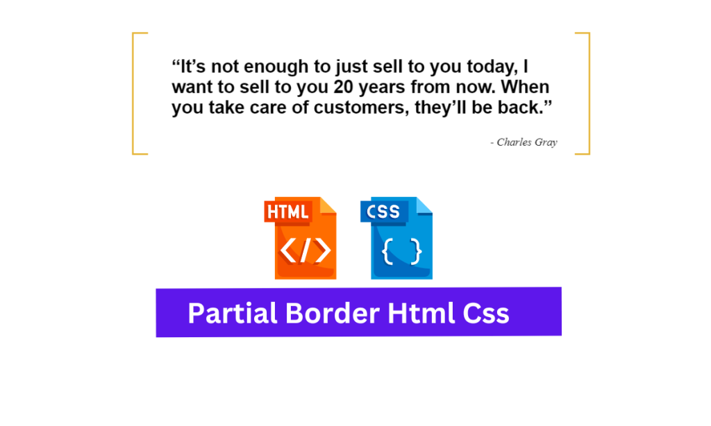 Create Partial Border Using CSS