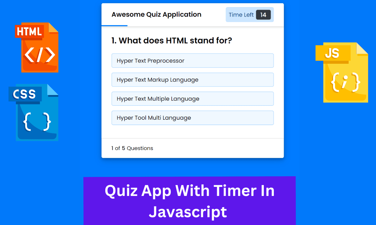Build Quiz App With Timer Using HTML CSS JavaScript Code Build Quiz App With Timer Using HTML CSS JavaScript Code