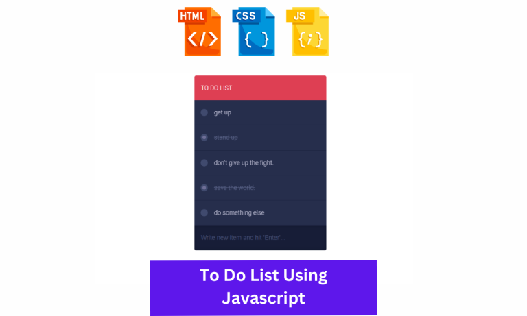 Learn How to Make a Todo List using JavaScript