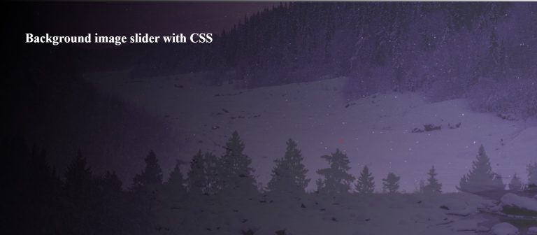 Create Background Image Slider Using HTML And CSS