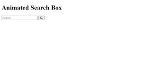 Animated Search Bar Using HTML and CSS
