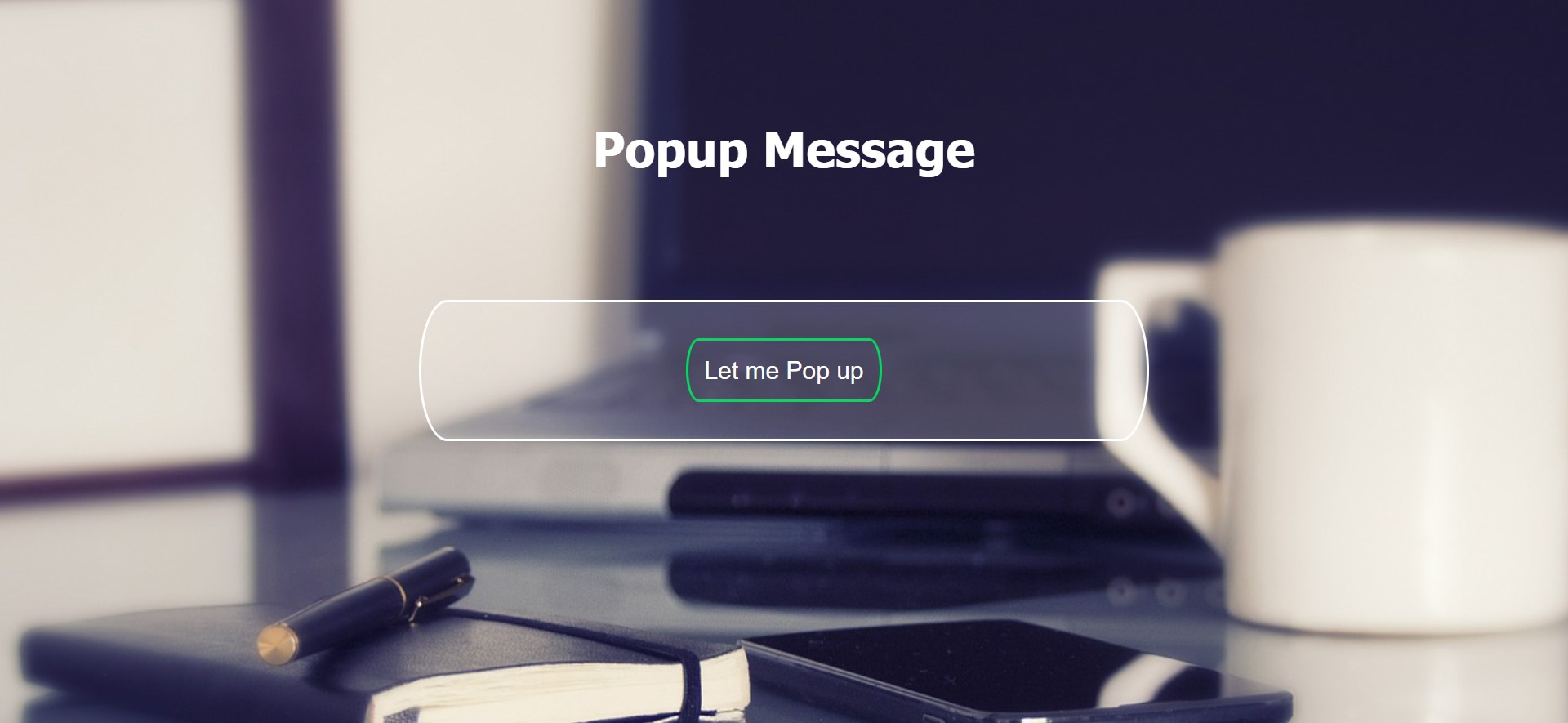 Create HTML Popup Message With Code