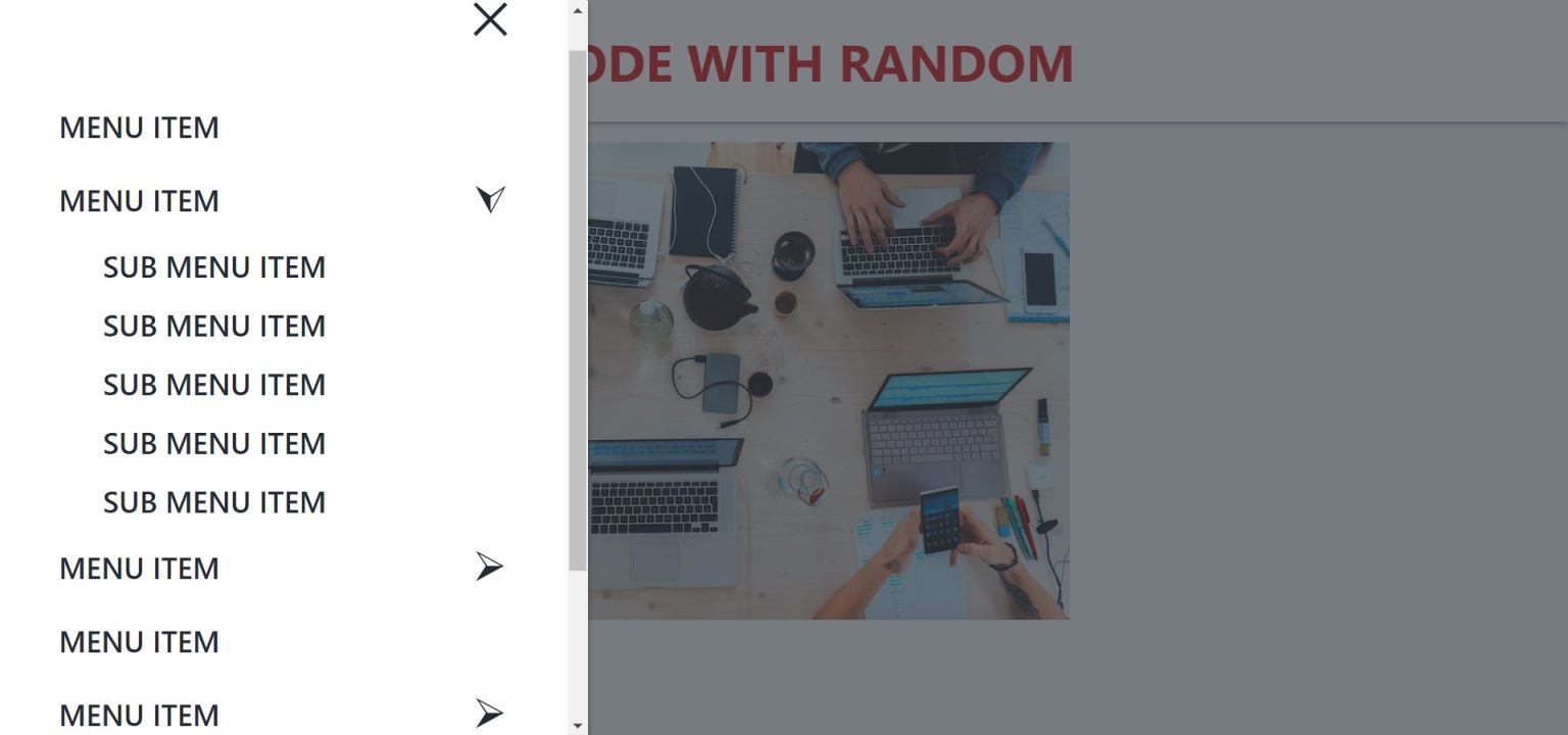 Create Sidebar Dropdown Menu Using Html Css And Javascript