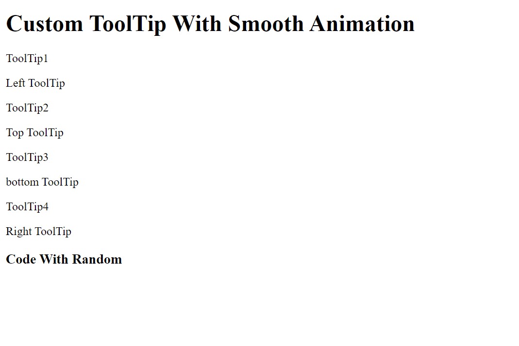 Create Custom Tooltip Using Html And Css Source Code