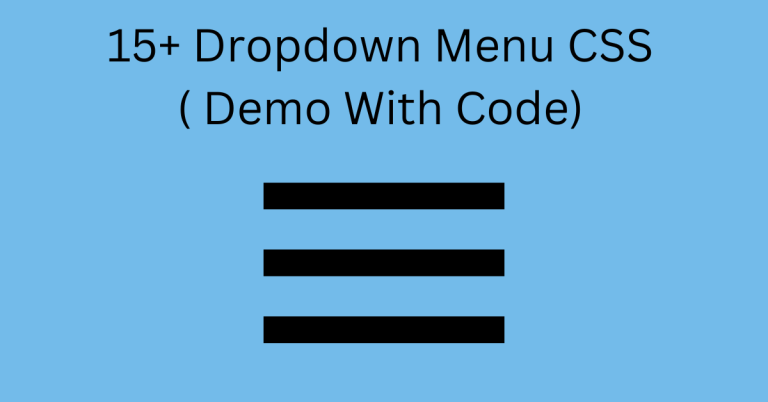 19 Css Dropdown Menu Demo Code