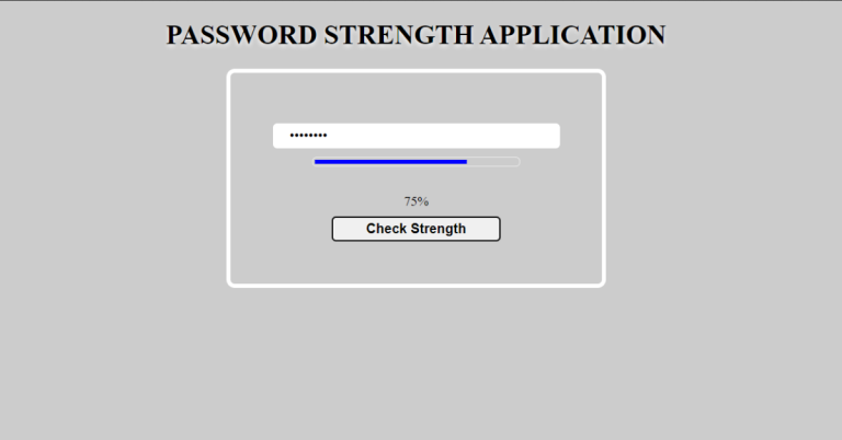 Password Strength Checker Using Html Css And Javascript
