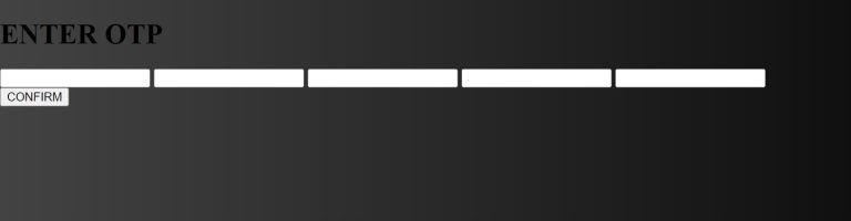 How To Create OTP Input Field Using HTML and CSS?