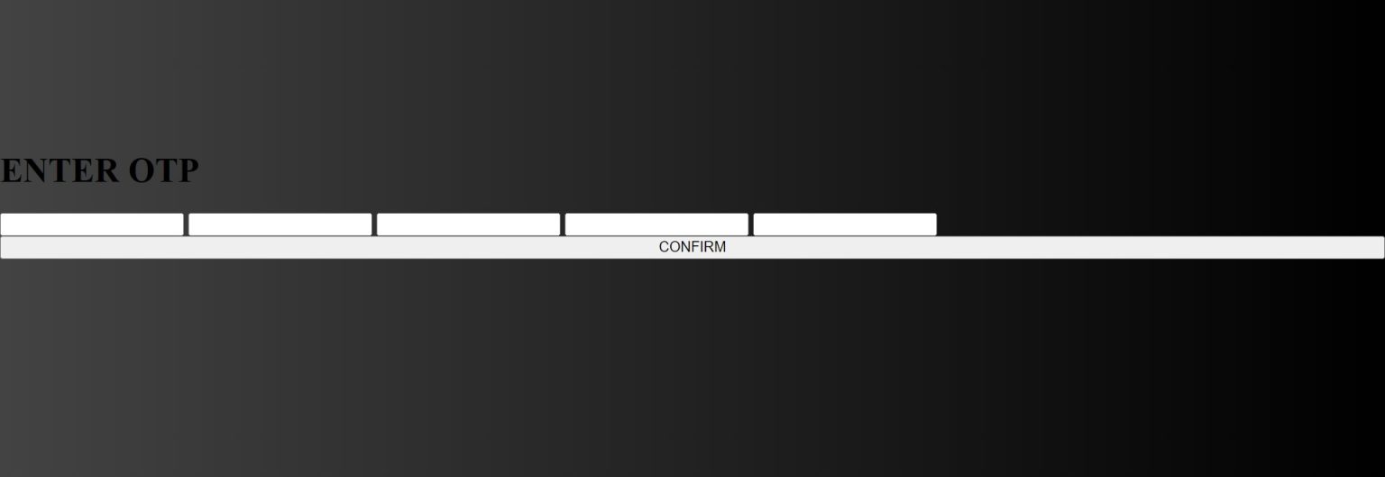 How To Create Otp Input Field Using Html And Css