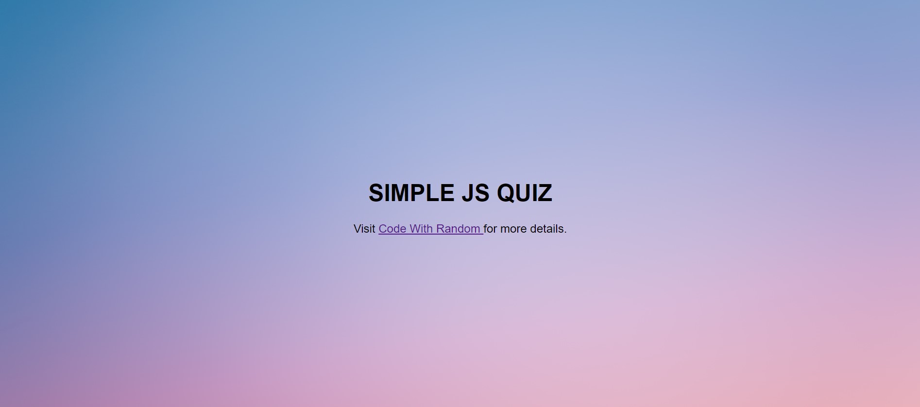 Build Multiple Choice Quiz App With Html Css And Javascript