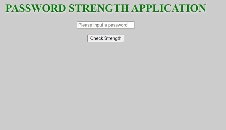 Password Strength Checker Using Html Css And Javascript