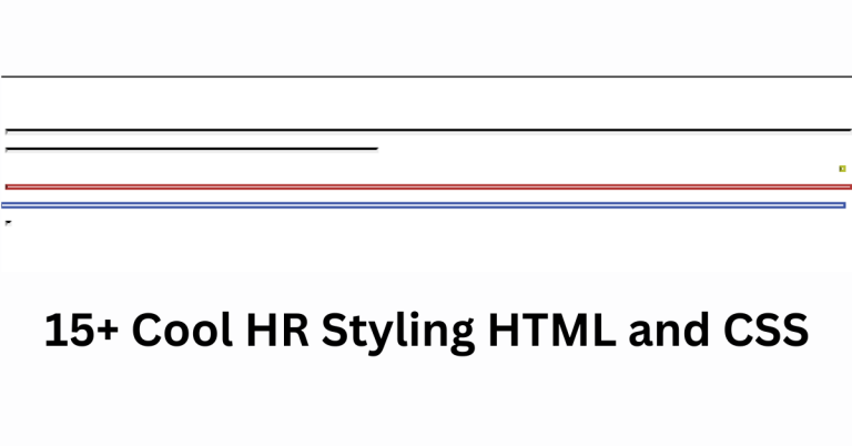 15 Cool Hr Styling Html And Css