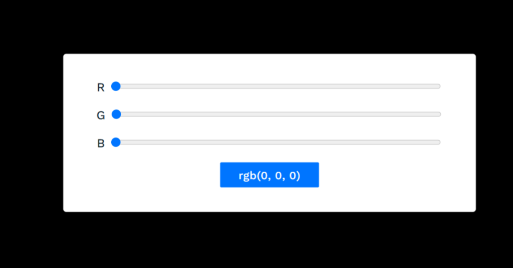 Color Slider Using Html Css And Javascript Rgb Color Slider