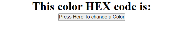 Random Hex Code Generator Using Html Css And Javascript