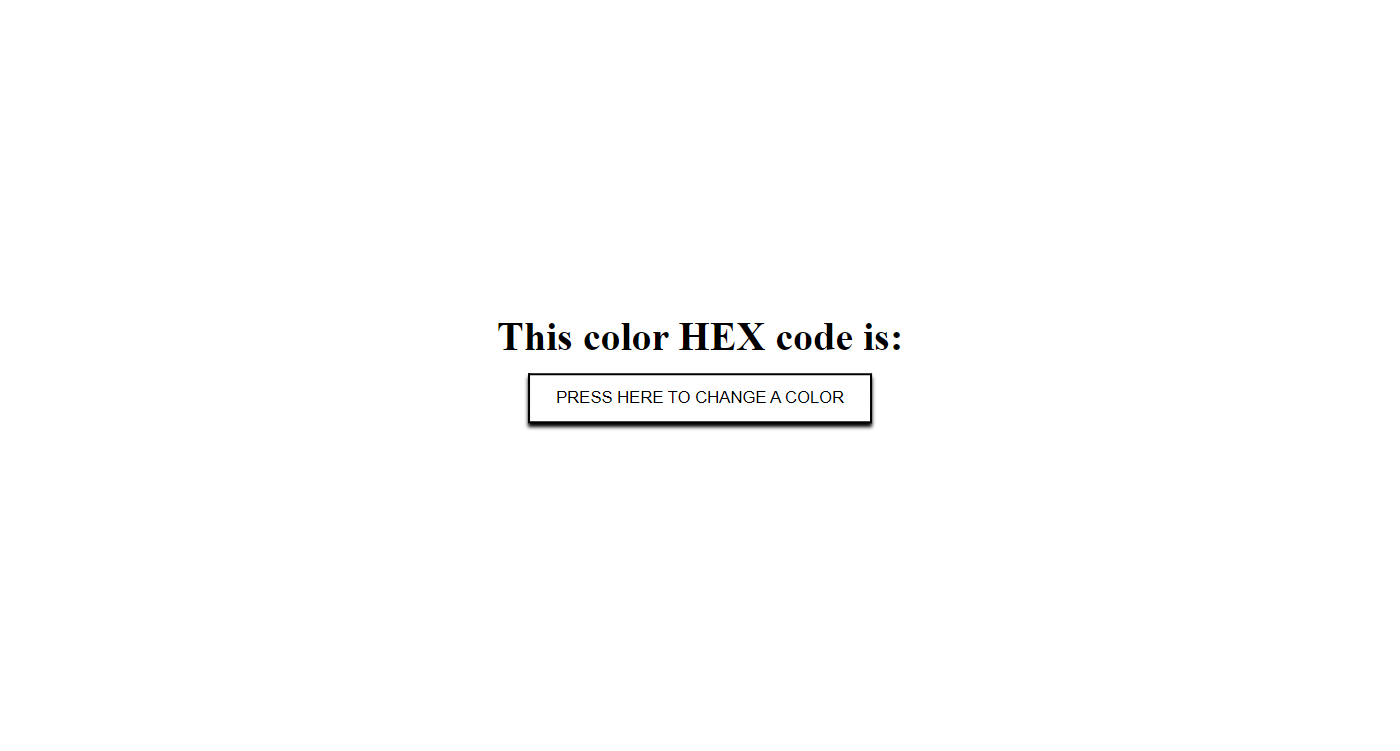 Random Hex Code Generator Using Html Css And Javascript