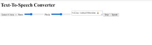 Text To Speech Using HTML and JavaScript (Source Code)