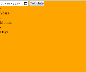 Age Calculator Using HTML,CSS and JavaScript (Source Code)