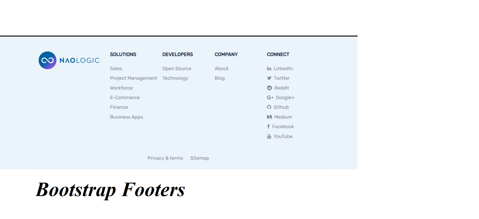 23+ Bootstrap Footer Templates (Demo + Code)