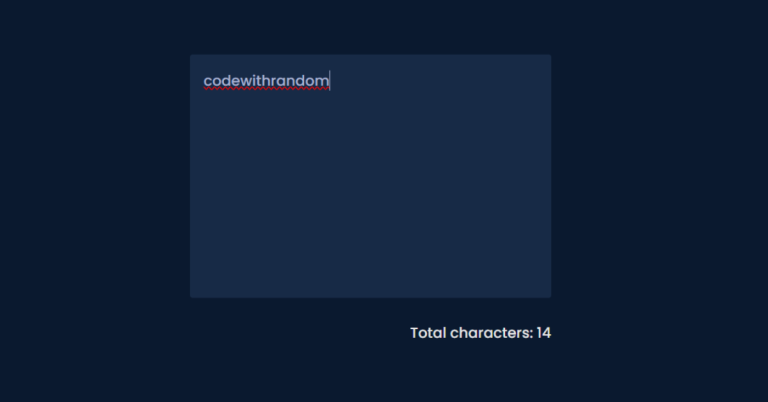 Word/Character Count using HTML & JavaScript (Source Code)