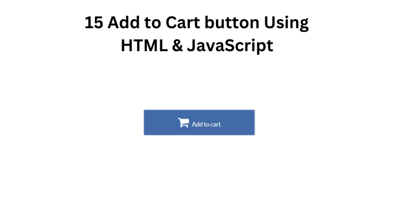 17 Add To Cart Button Using Html And Javascript