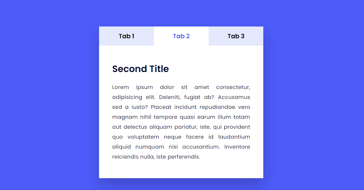 How To Create Tabs Using HTML CSS JavaScript