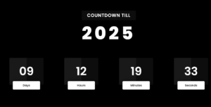 New Year Countdown using HTML, CSS & JavaScript (for 2025)