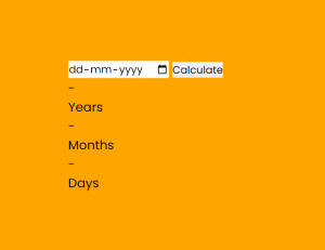Age Calculator Using HTML,CSS and JavaScript (Source Code)