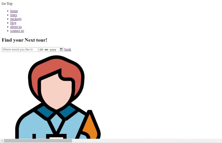 Travel/Tourism Website Using HTML and CSS (Code + Demo)