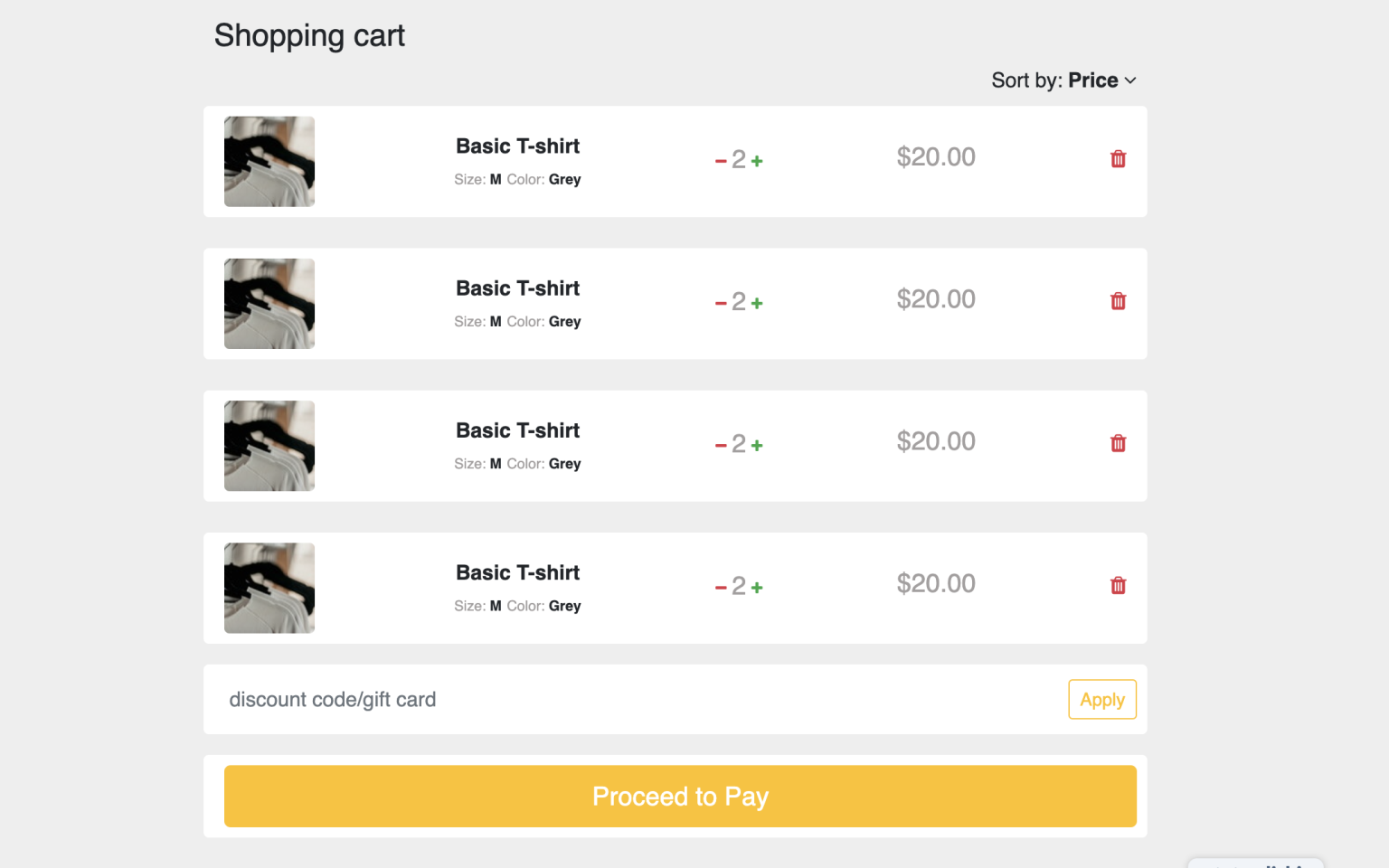 15+ Shopping Cart Template HTML and CSS(Free Code + Demo)
