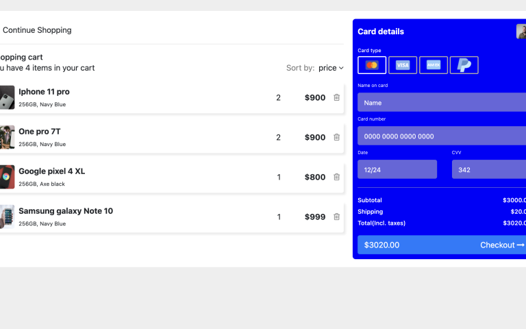 15+ Shopping Cart Template HTML and CSS(Free Code + Demo)