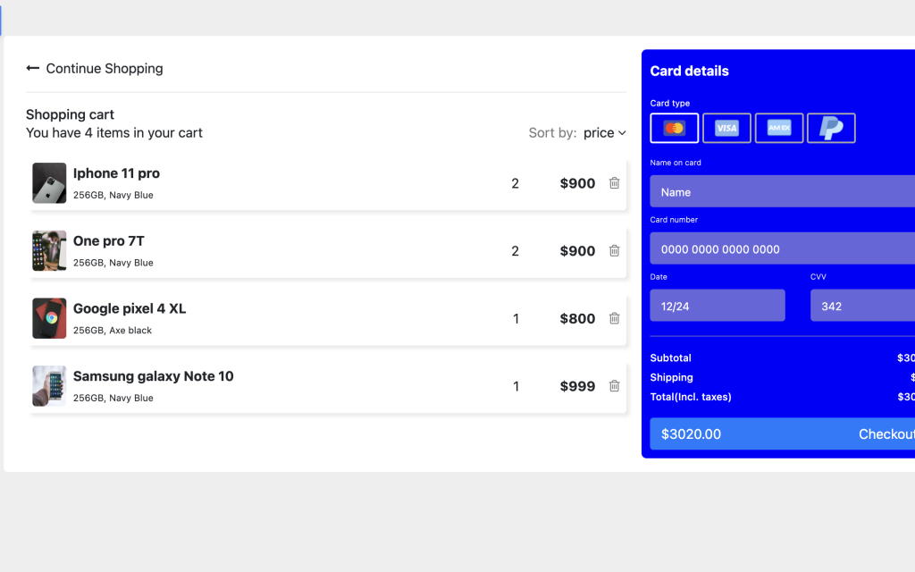 15+ Shopping Cart Template HTML and CSS(Free Code + Demo)