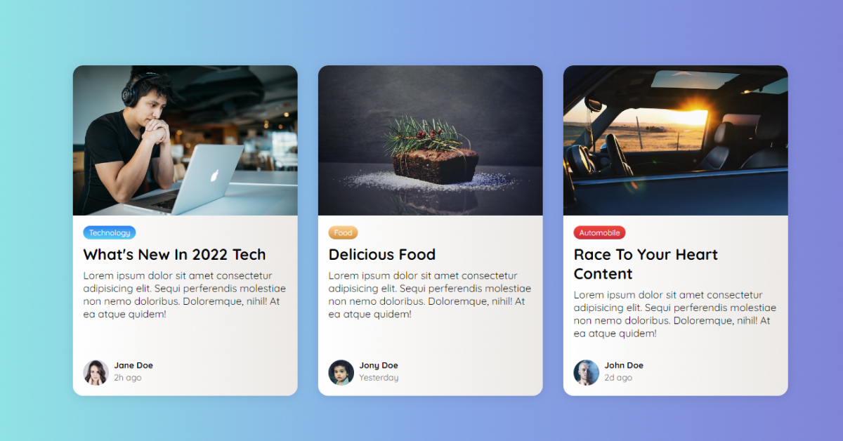 Top 15 CSS Blog Card Design Templates