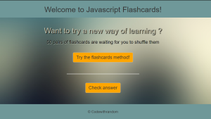 Flashcards Using HTML and JavaScript With Code