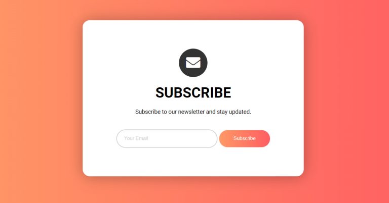 Best 15 CSS Subscribe Form Designs