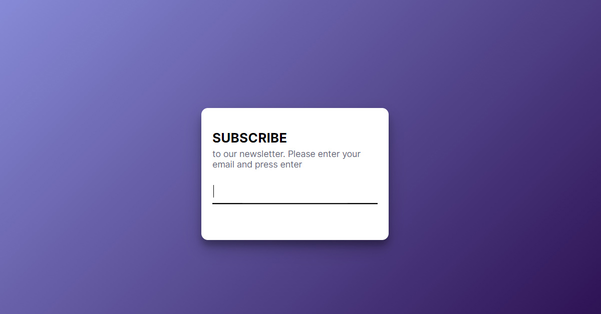 Best 15 CSS Subscribe Form Designs