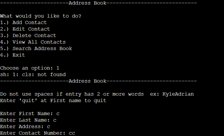 Creating an Address Book Project in C++ (Source Code)