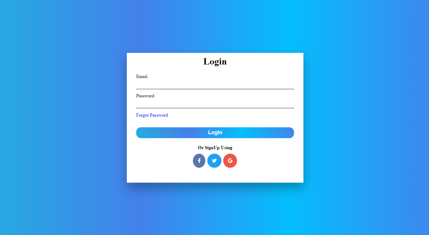 Responsive Login Page in HTML with CSS Code