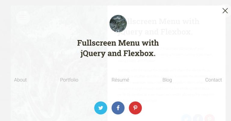 14 Jquery Fullscreen Menus Free Code Demo