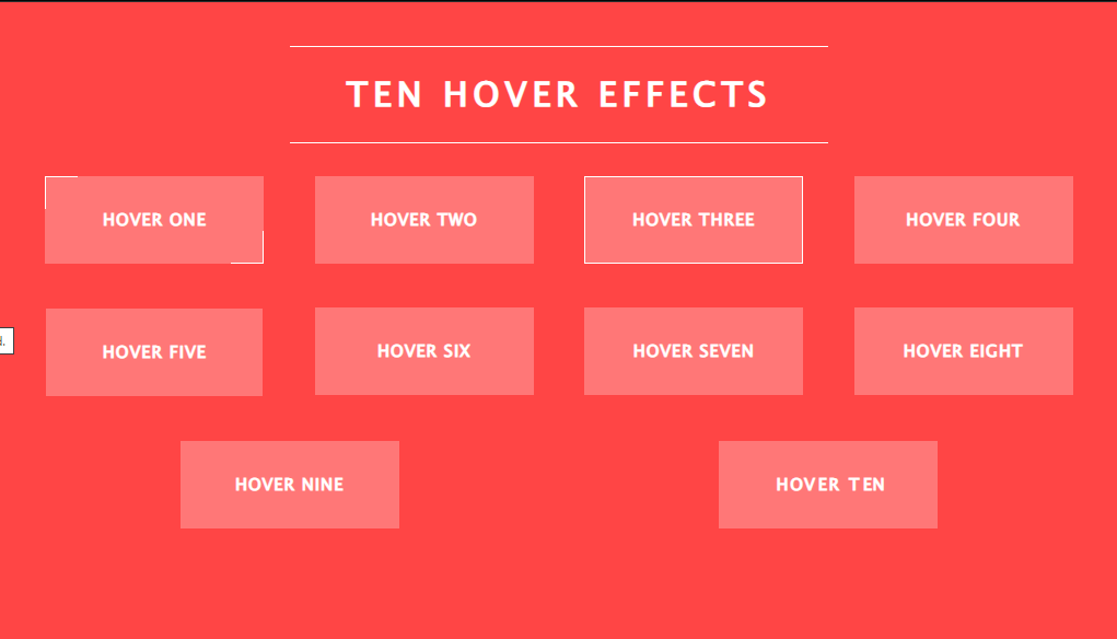20 Css Button Hover Effects Demo Source Code
