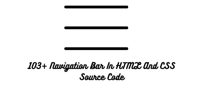 100 Navigation Bar Html And Css Free Demo Code